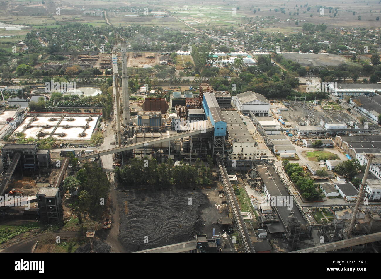 Aerial view of the Factory Stock Photo - Alamy
