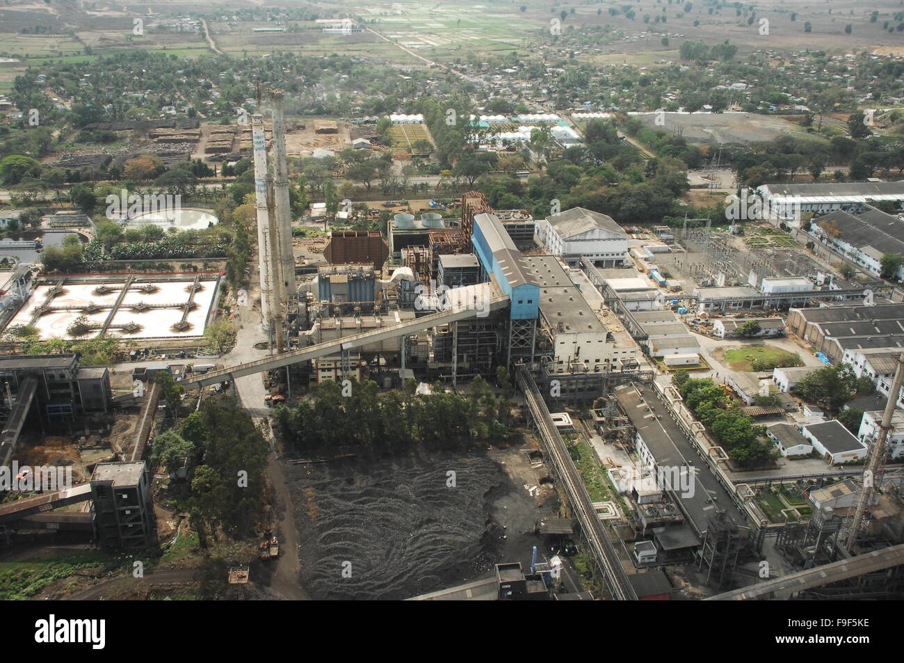Aerial view of the Factory Stock Photo - Alamy