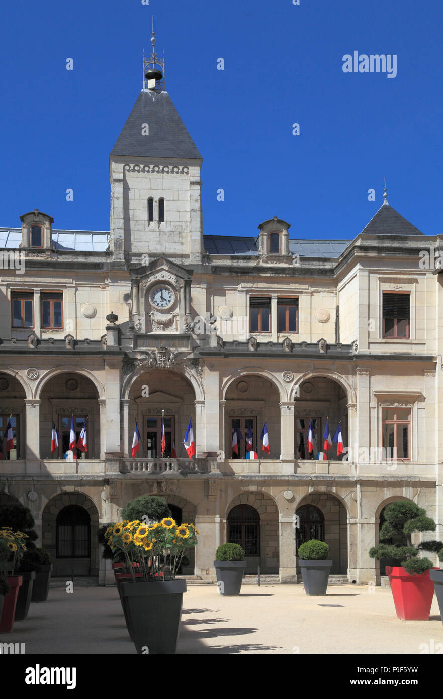 France Rhône-Alpes Isère Vienne Hôtel de Ville City Hall Stock Photo ...