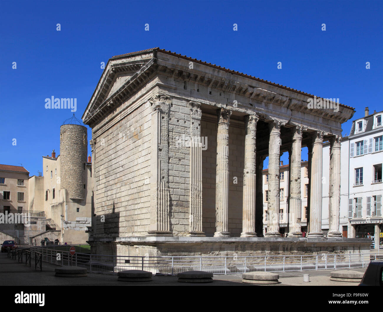 France Rhône-Alpes Isère Vienne Temple d'Auguste et de Livie Stock ...