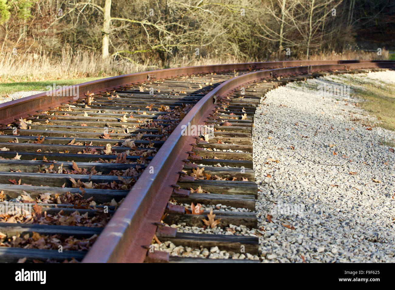 Image with the old rusty rural railroad Stock Photo - Alamy