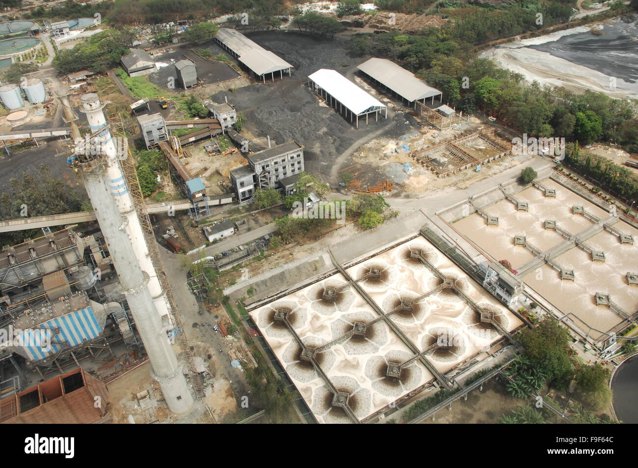 Aerial view of the Factory Stock Photo - Alamy