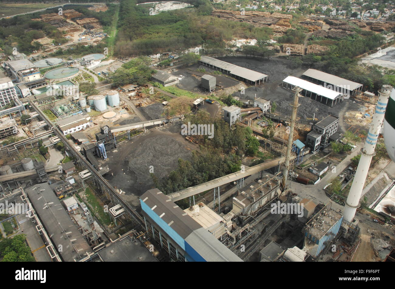Aerial view of the Factory Stock Photo - Alamy