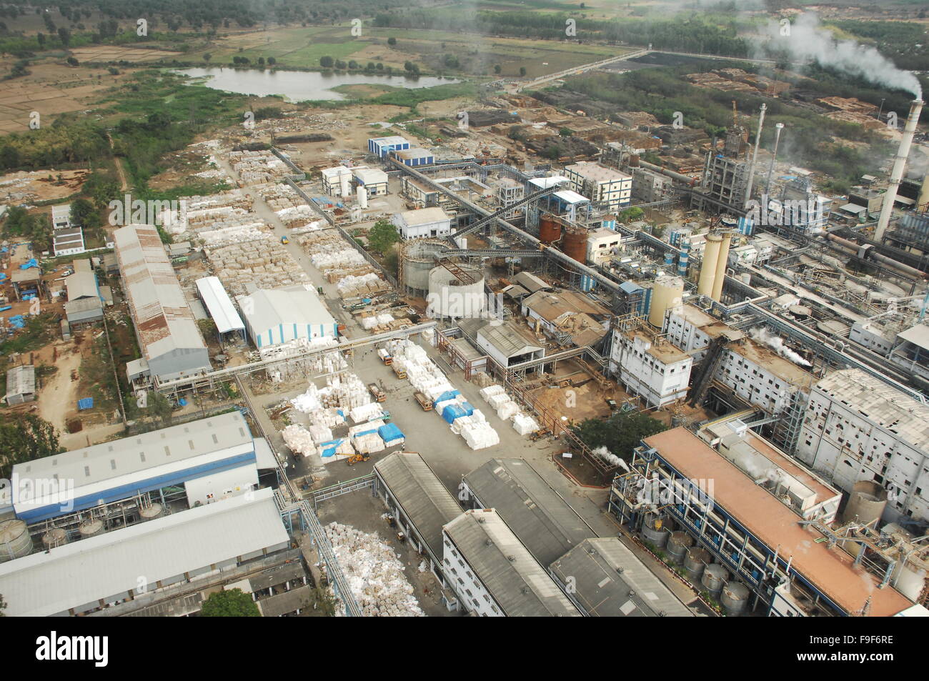 Aerial view of the Factory Stock Photo - Alamy