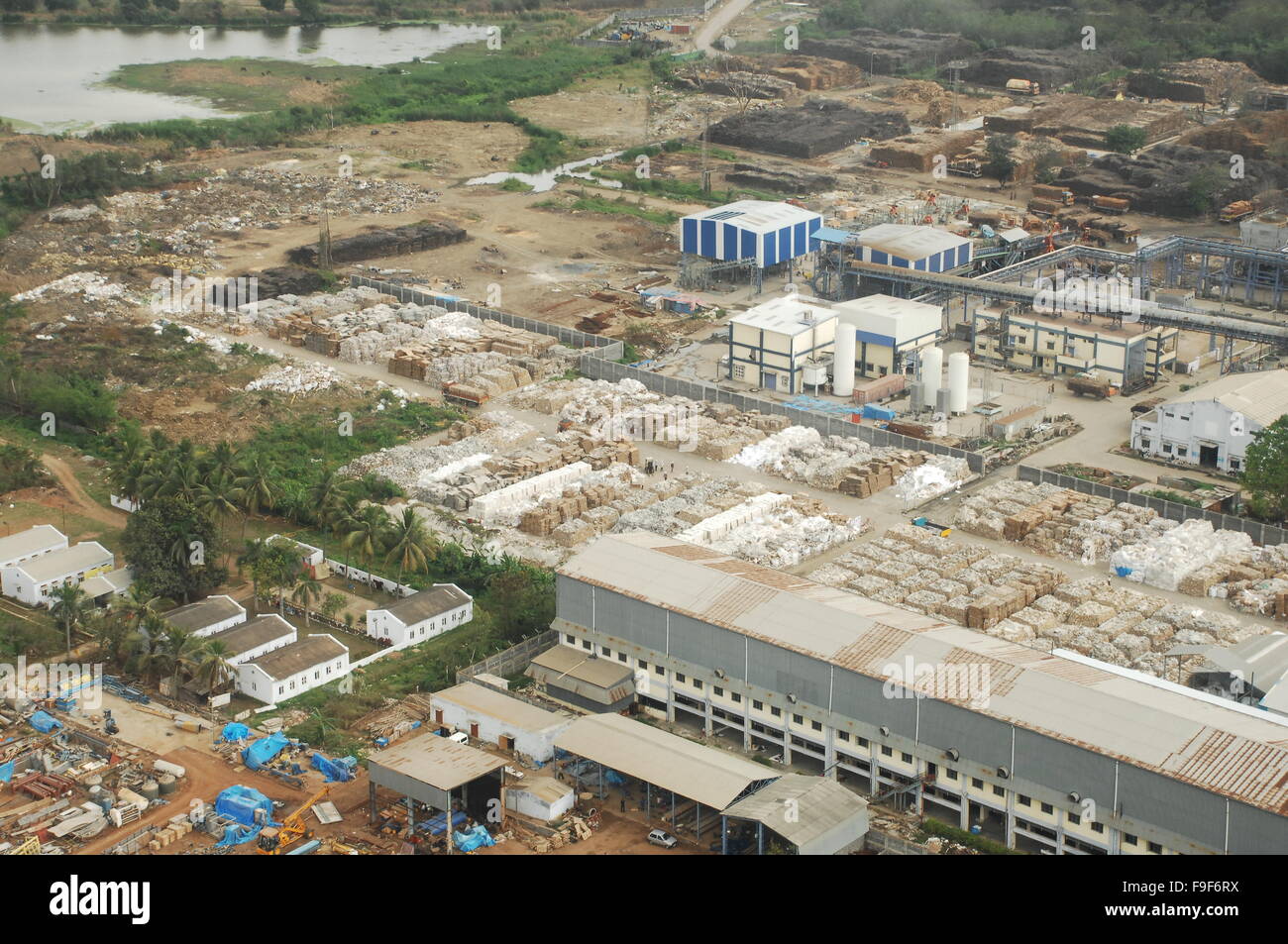 Aerial view of the Factory Stock Photo - Alamy