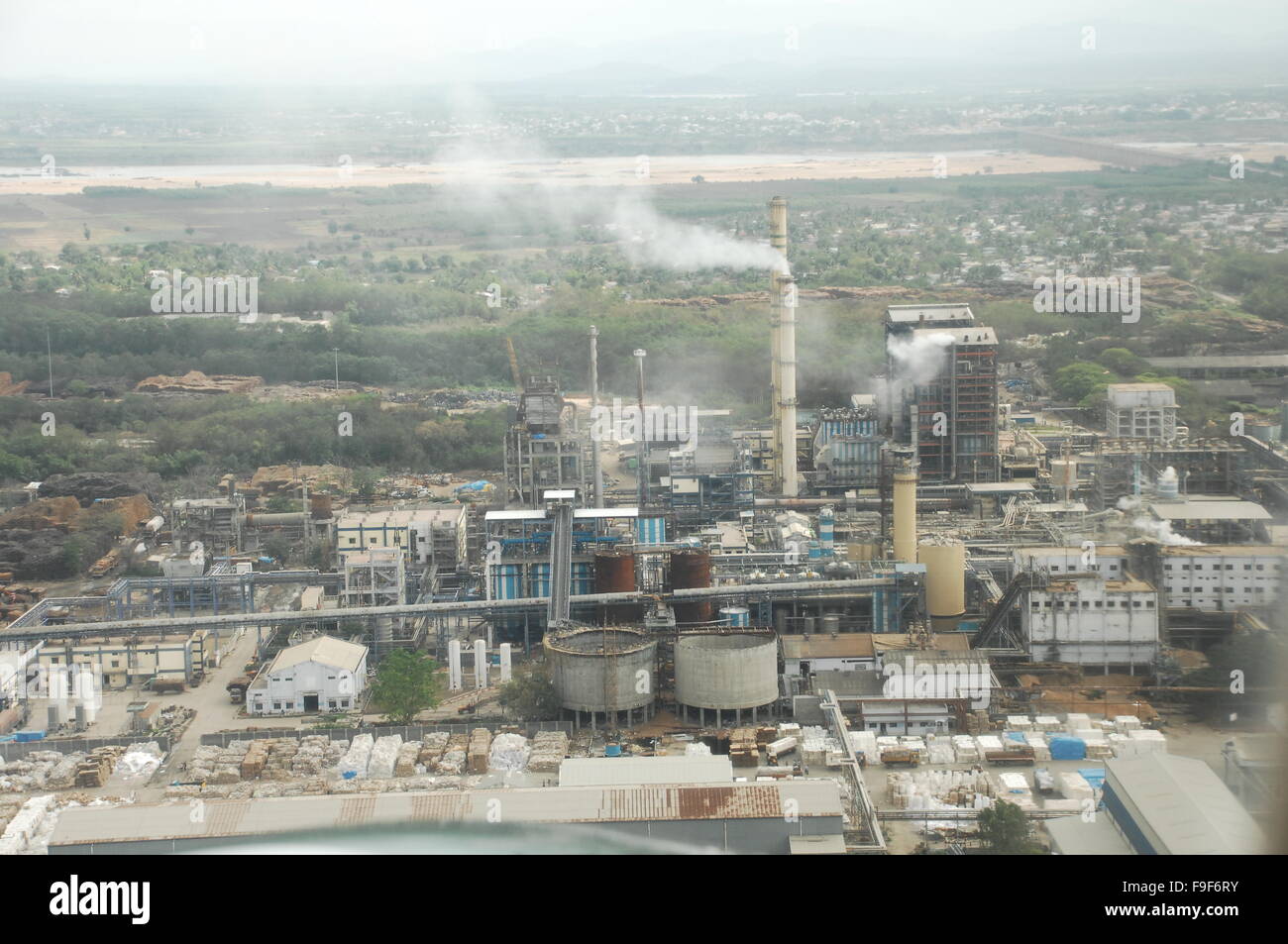 Aerial view of the Factory Stock Photo - Alamy