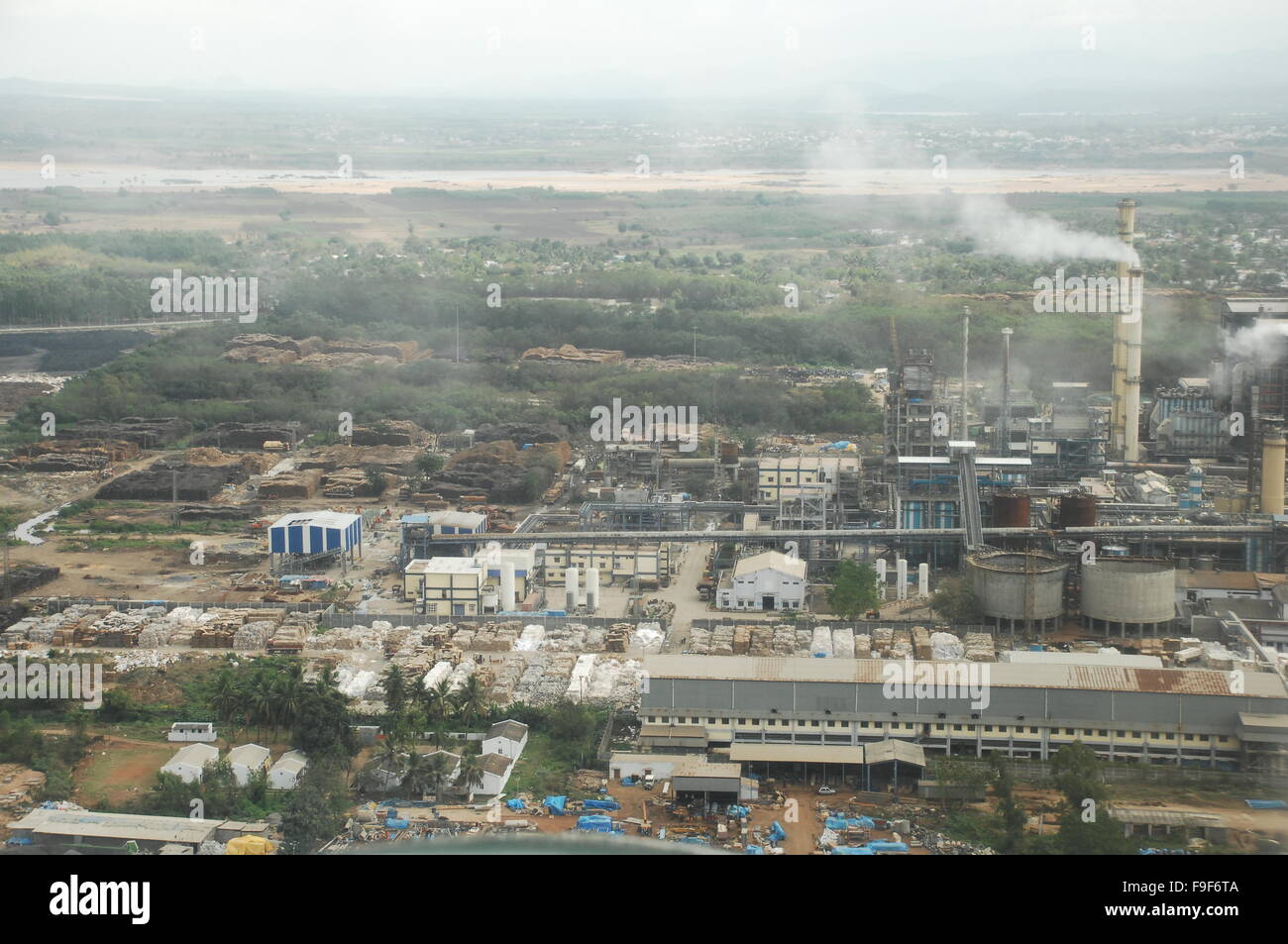Aerial view of the Factory Stock Photo - Alamy