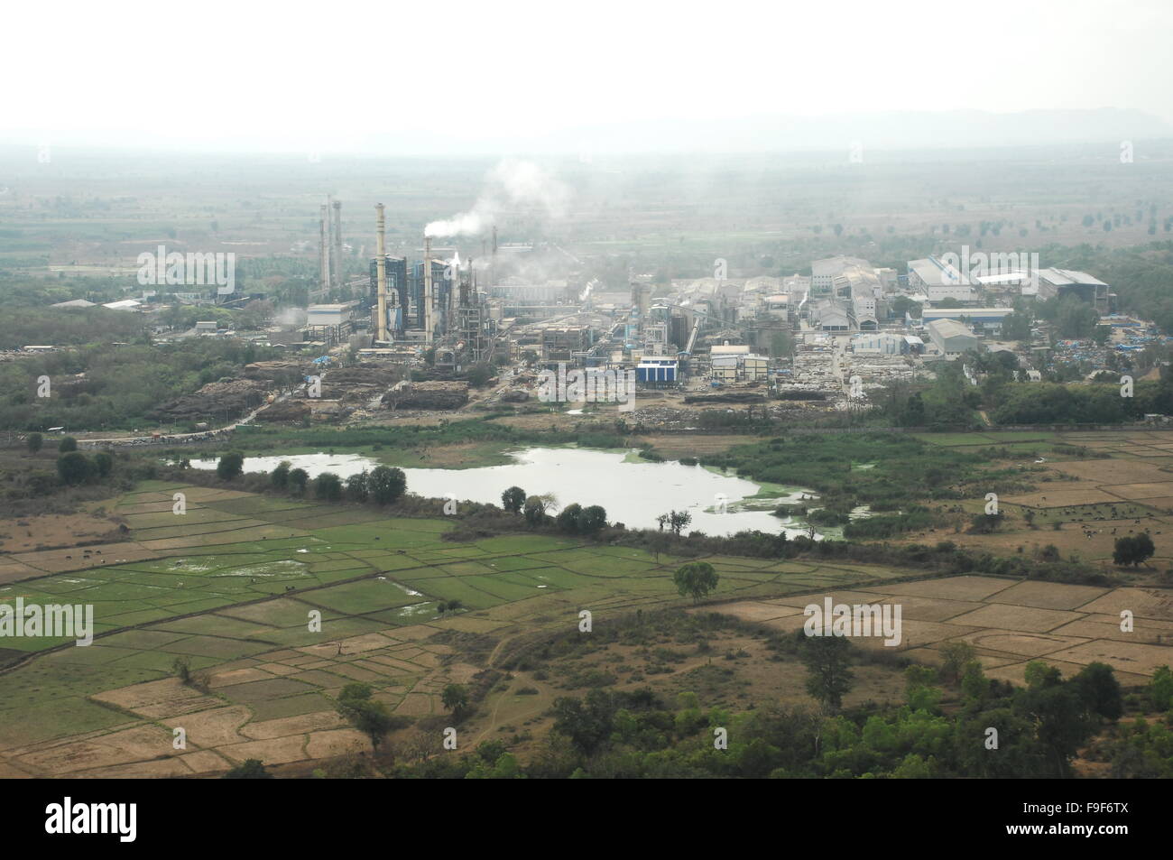 Aerial view of the Factory Stock Photo - Alamy