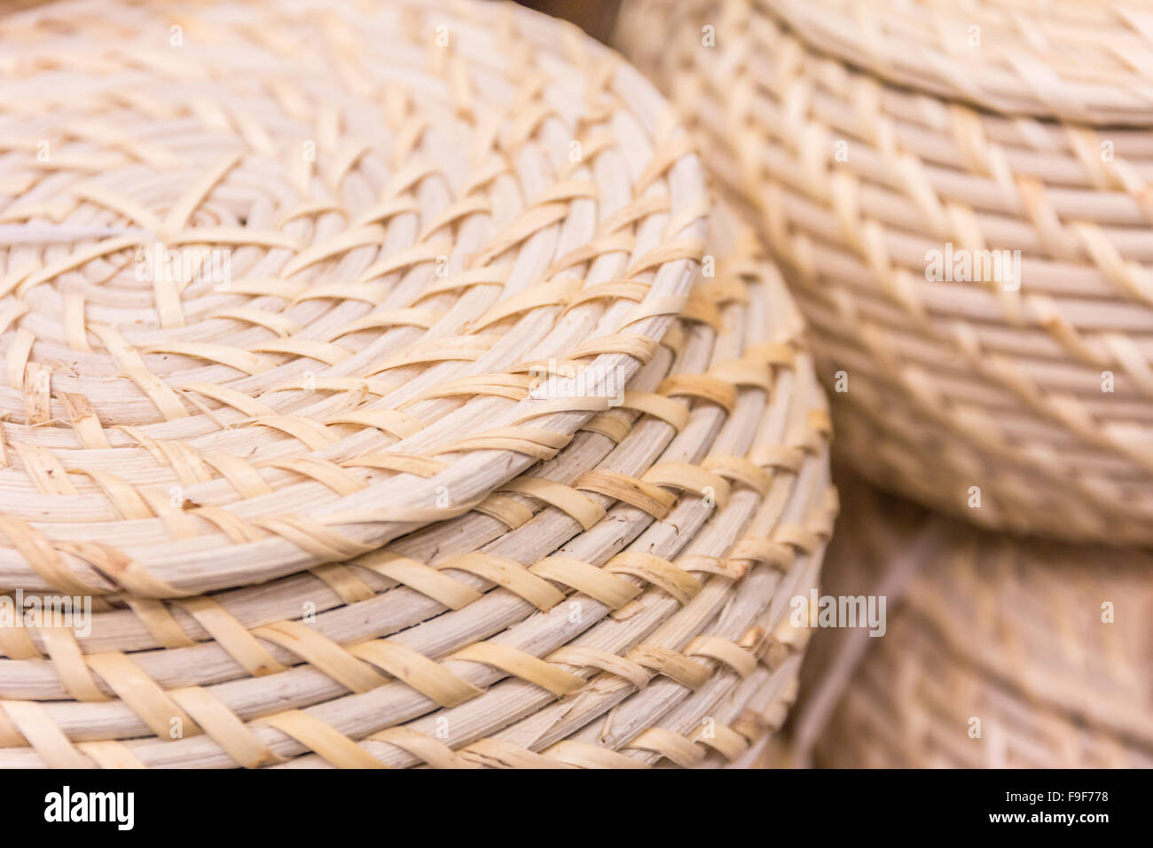 Wicker rattan product and baskets Stock Photo - Alamy