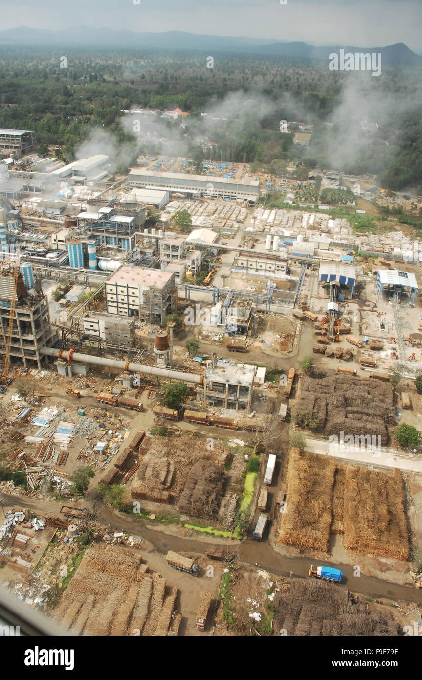 Aerial view of the Factory Stock Photo - Alamy