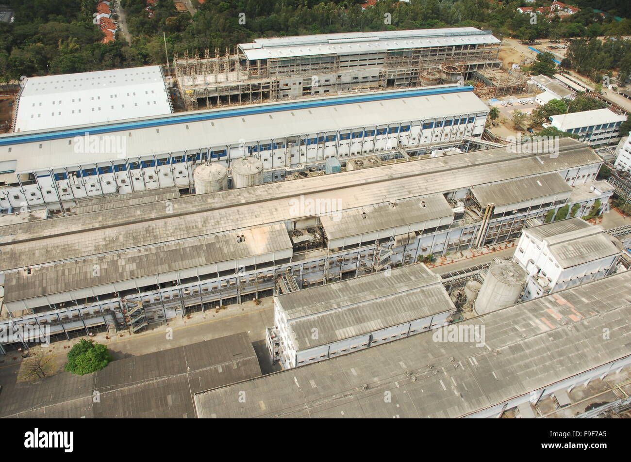 Aerial view of the Factory Stock Photo - Alamy