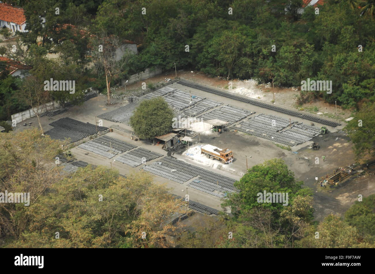 Aerial view of the Factory Stock Photo - Alamy