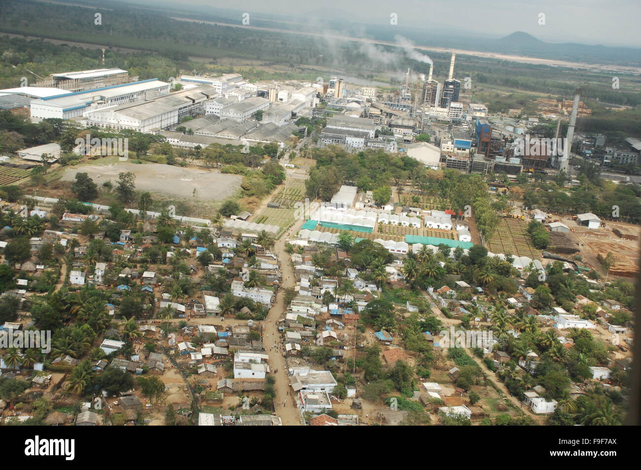 Aerial view of the Factory Stock Photo - Alamy
