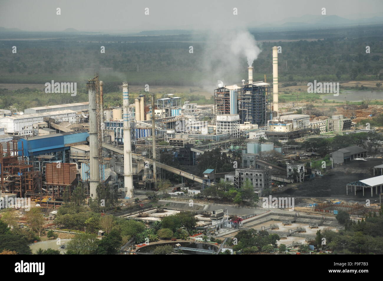 Aerial view of the Factory Stock Photo - Alamy