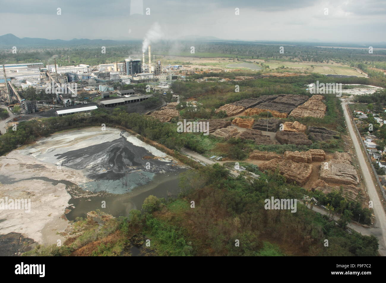 Aerial view of the Factory Stock Photo - Alamy