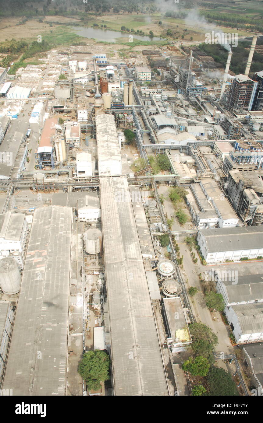 Aerial view of the Factory Stock Photo - Alamy