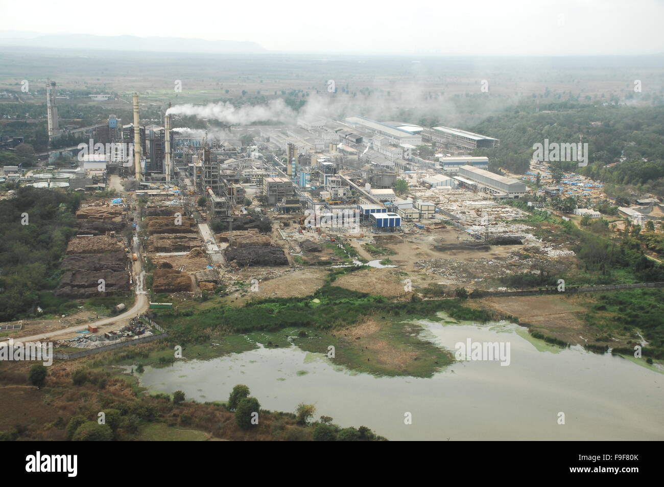 Aerial view of the Factory Stock Photo - Alamy
