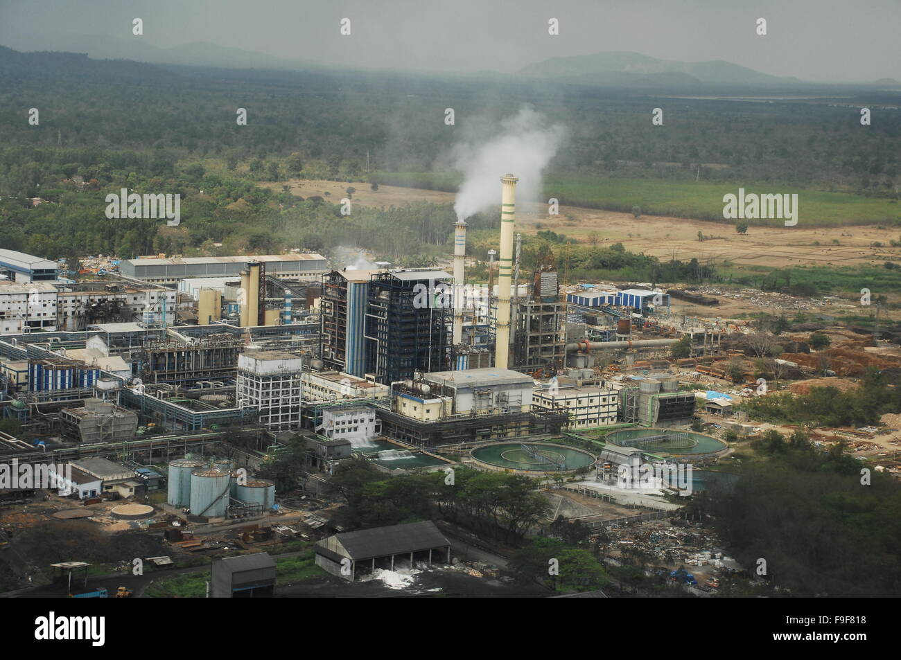 Aerial view of the Factory Stock Photo - Alamy