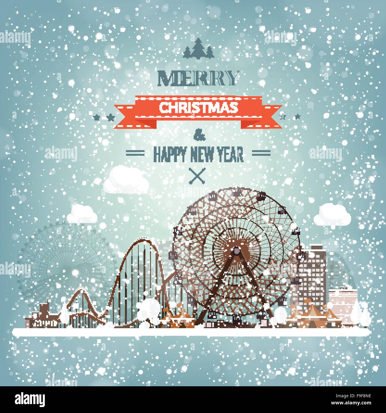 Winter roundabout Stock Vector Images - Alamy