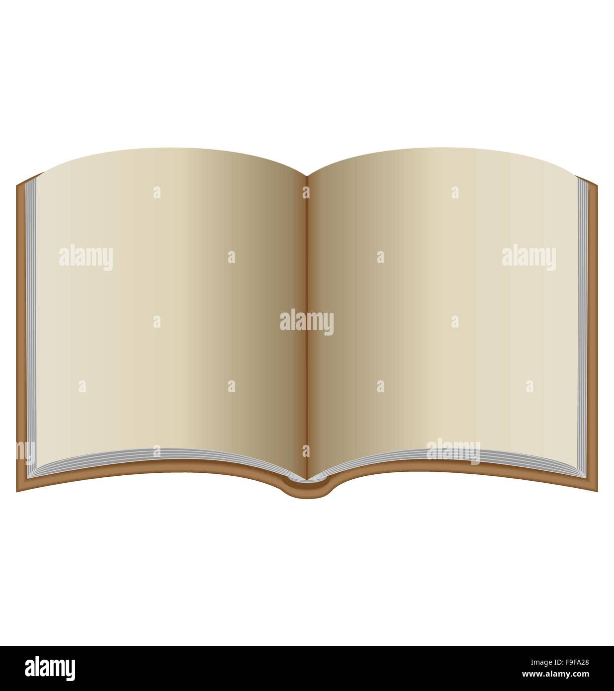 Open book with brown cover Stock Vector Image & Art - Alamy