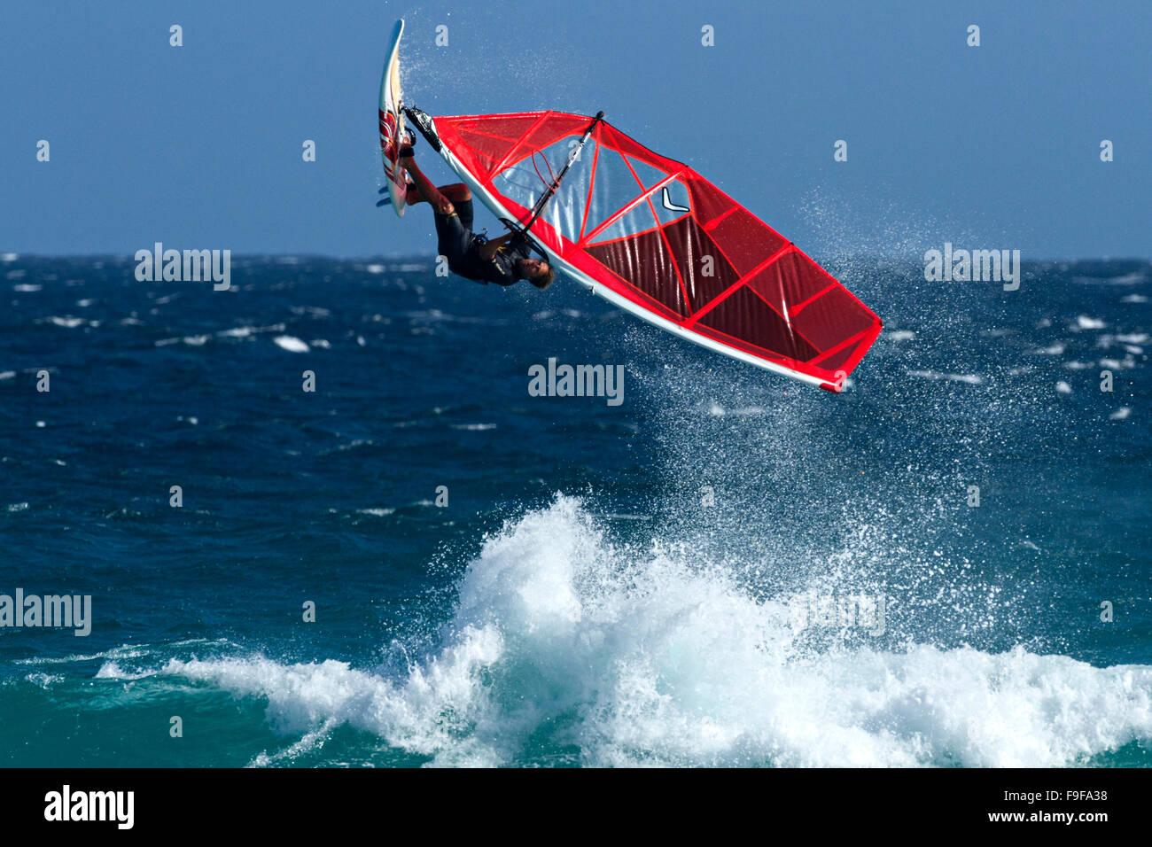 Stunt wind surfer wave jumping hi-res stock photography and images - Alamy