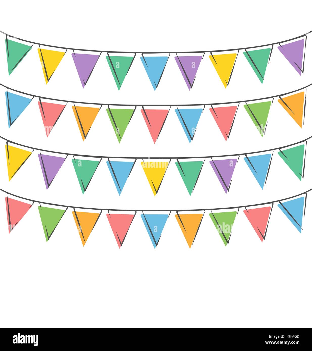 hand-drawn buntings isolated on white Stock Vector Image & Art - Alamy