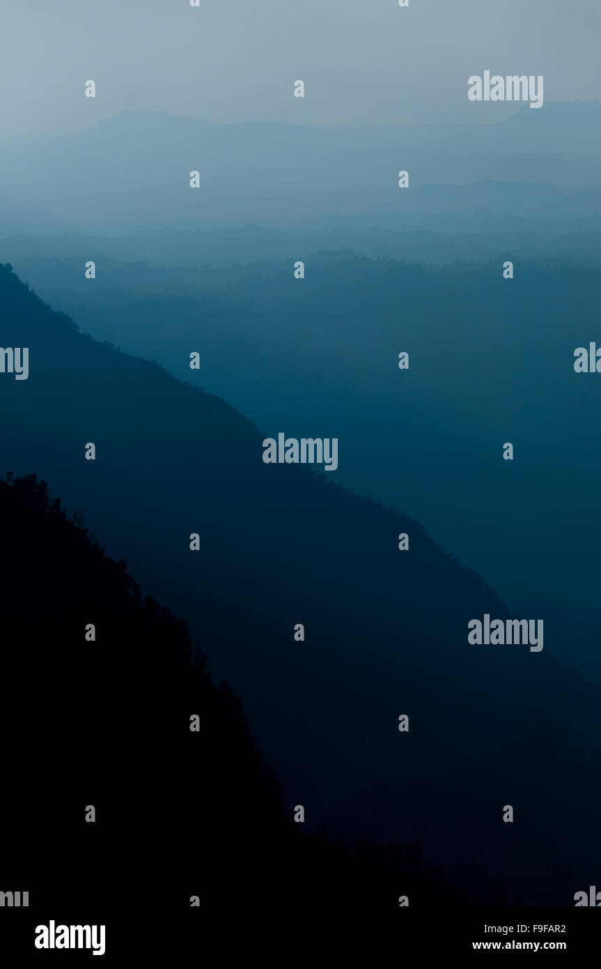 Mountains in Blue Shadow Stock Photo - Alamy