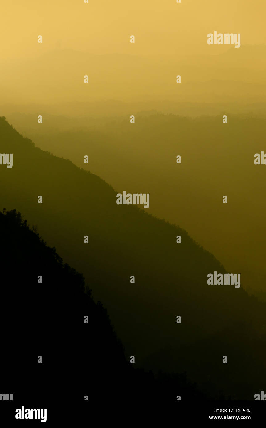 Mountains in Yellow Shadow Stock Photo - Alamy