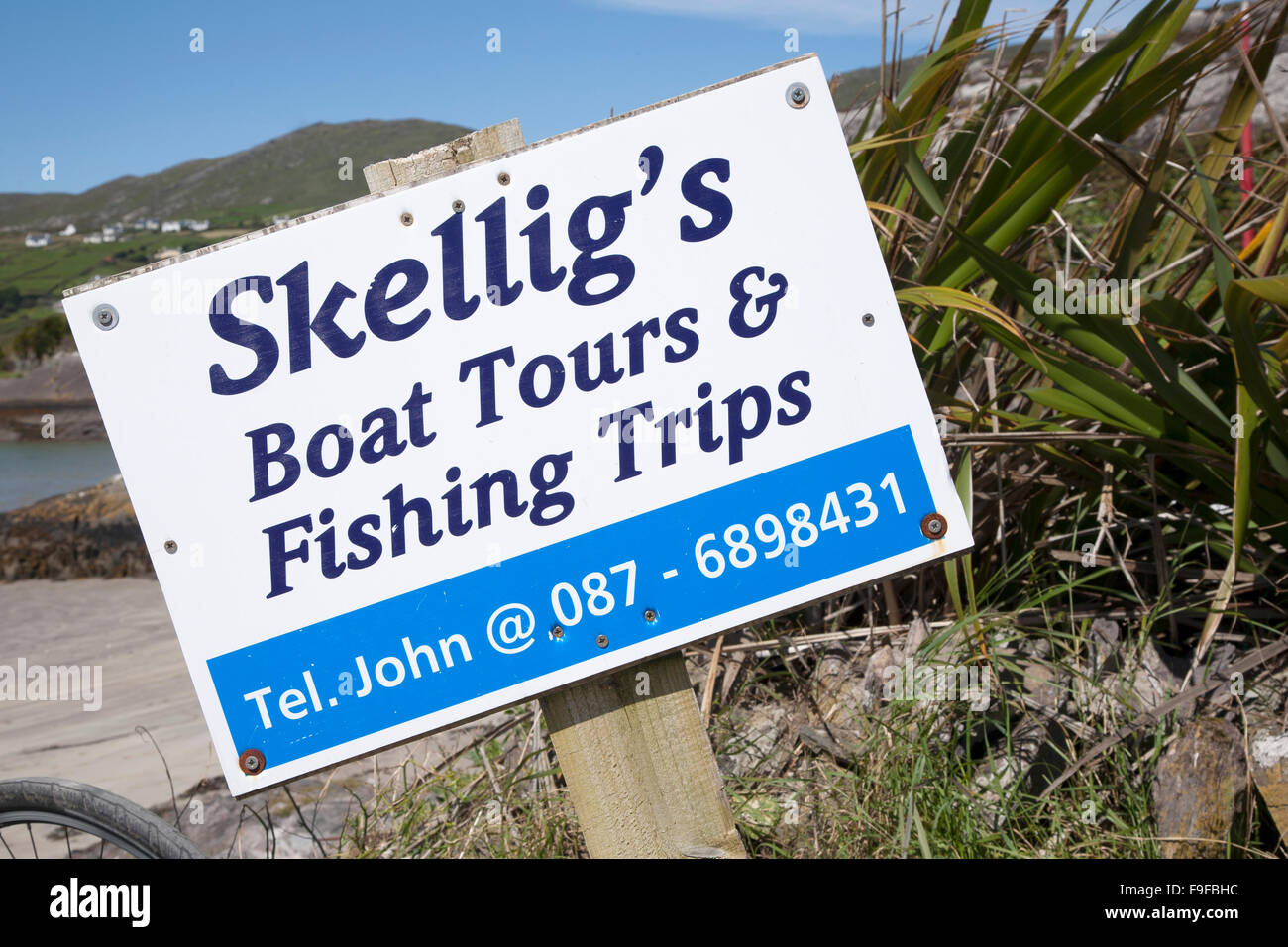 Skellig Island Boat Trip Sign, Ireland Stock Photo - Alamy