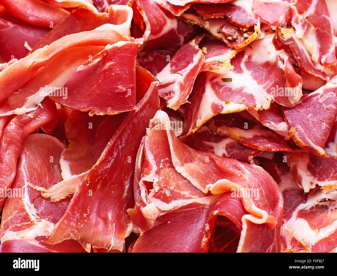 Jamón. Many dry-cured ham from Spain Stock Photo - Alamy