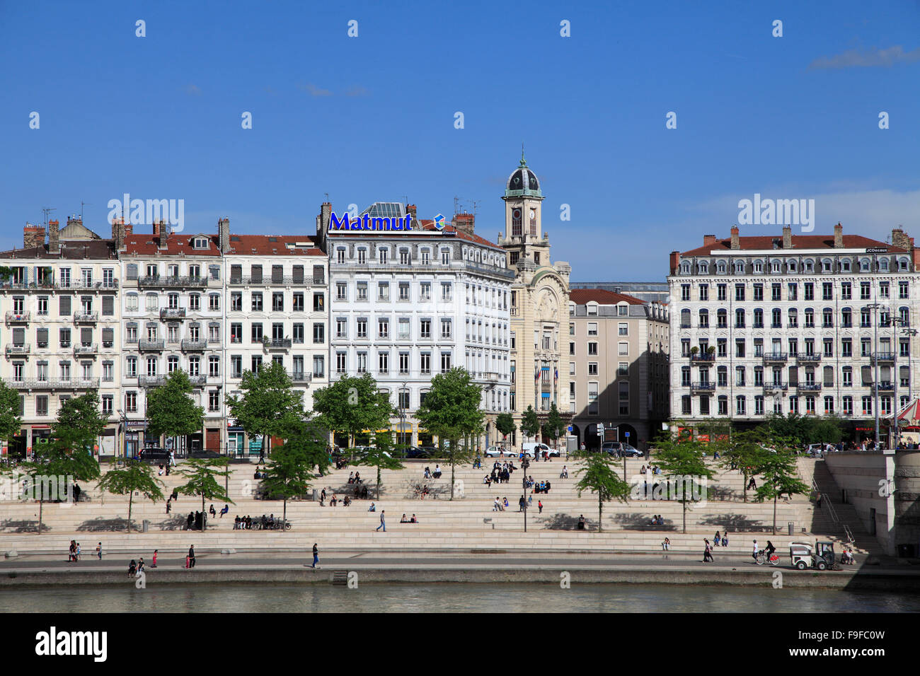 France Rhône-Alpes Lyon Berges du Rhône skyline Stock Photo - Alamy