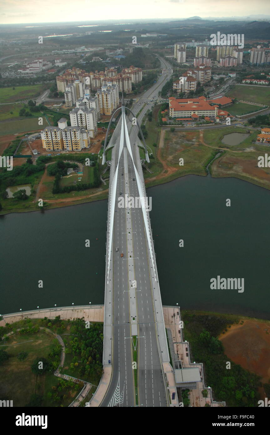 Aerial view Road Bridge Stock Photo - Alamy