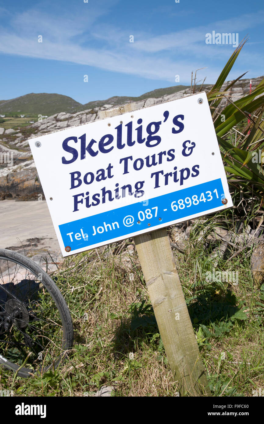 Skellig Island Boat Trip Sign, Ireland Stock Photo - Alamy
