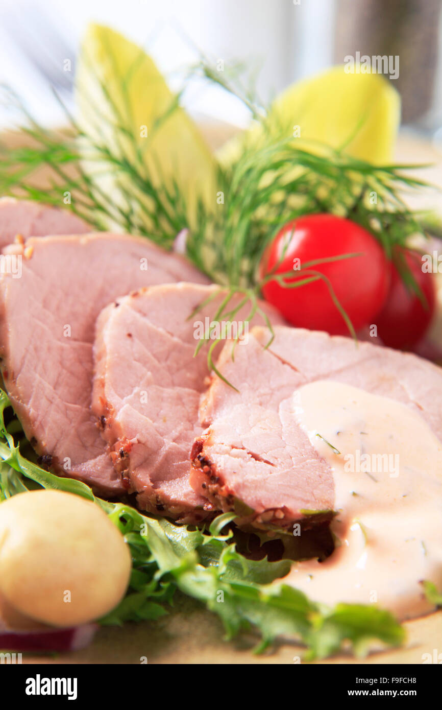 Pork Tenderloin Fine Dining High Resolution Stock Photography and ...