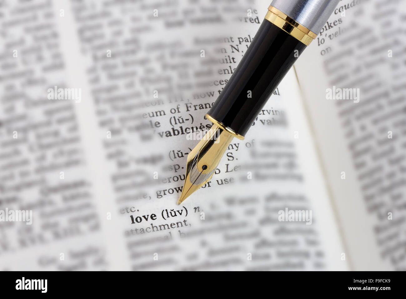 Dictionary page showing the word the hi-res stock photography and ...