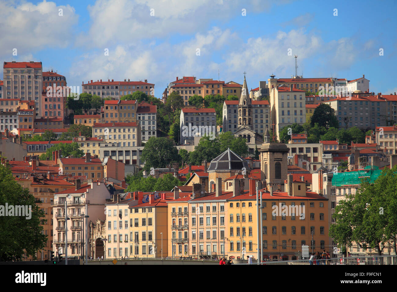 France Rhône-Alpes Lyon Croix-Rousse skyline , general view, panorama ...