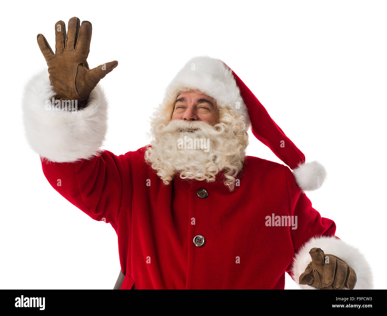 Santa waving hi-res stock photography and images - Alamy