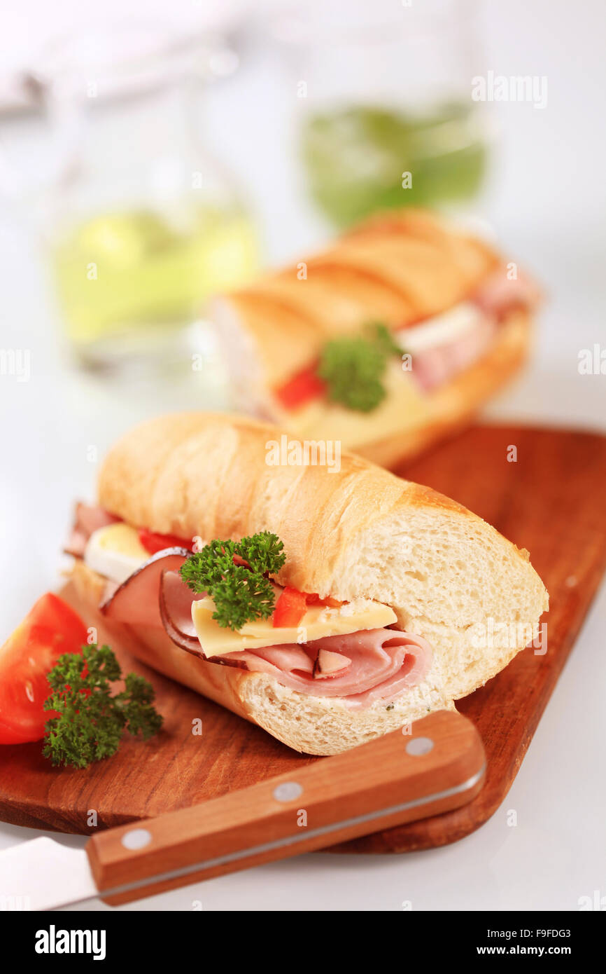 Cross section sandwich bread ham hi-res stock photography and images ...