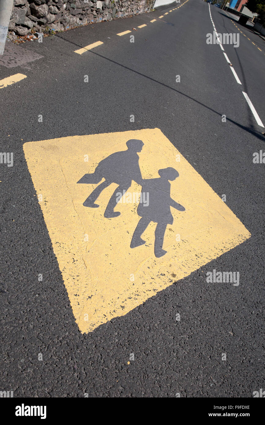 Yellow School Education Sign against Urban Street Background Stock ...