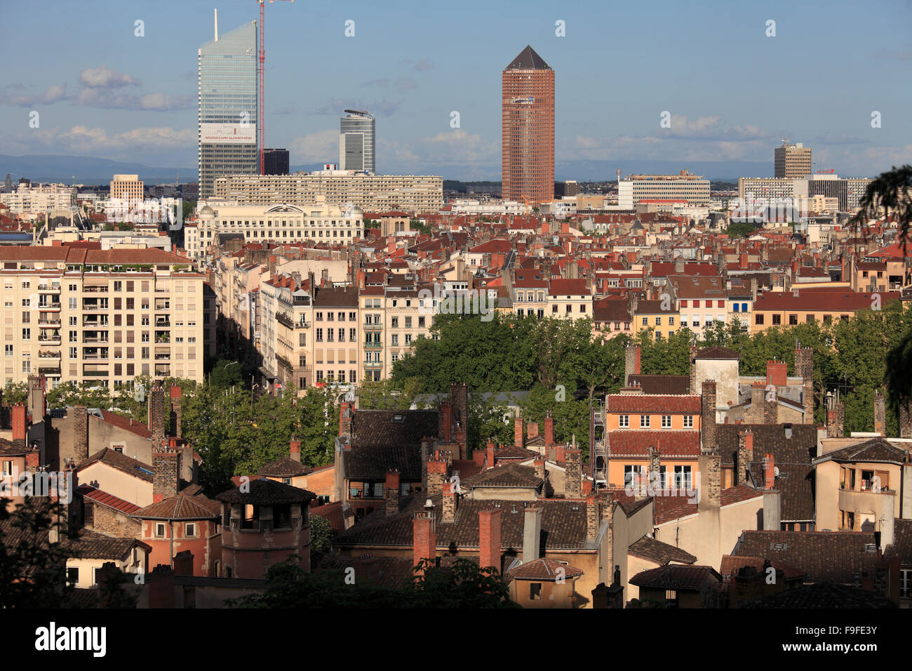 France Rhône-Alpes Lyon skyline general view panorama Stock Photo - Alamy