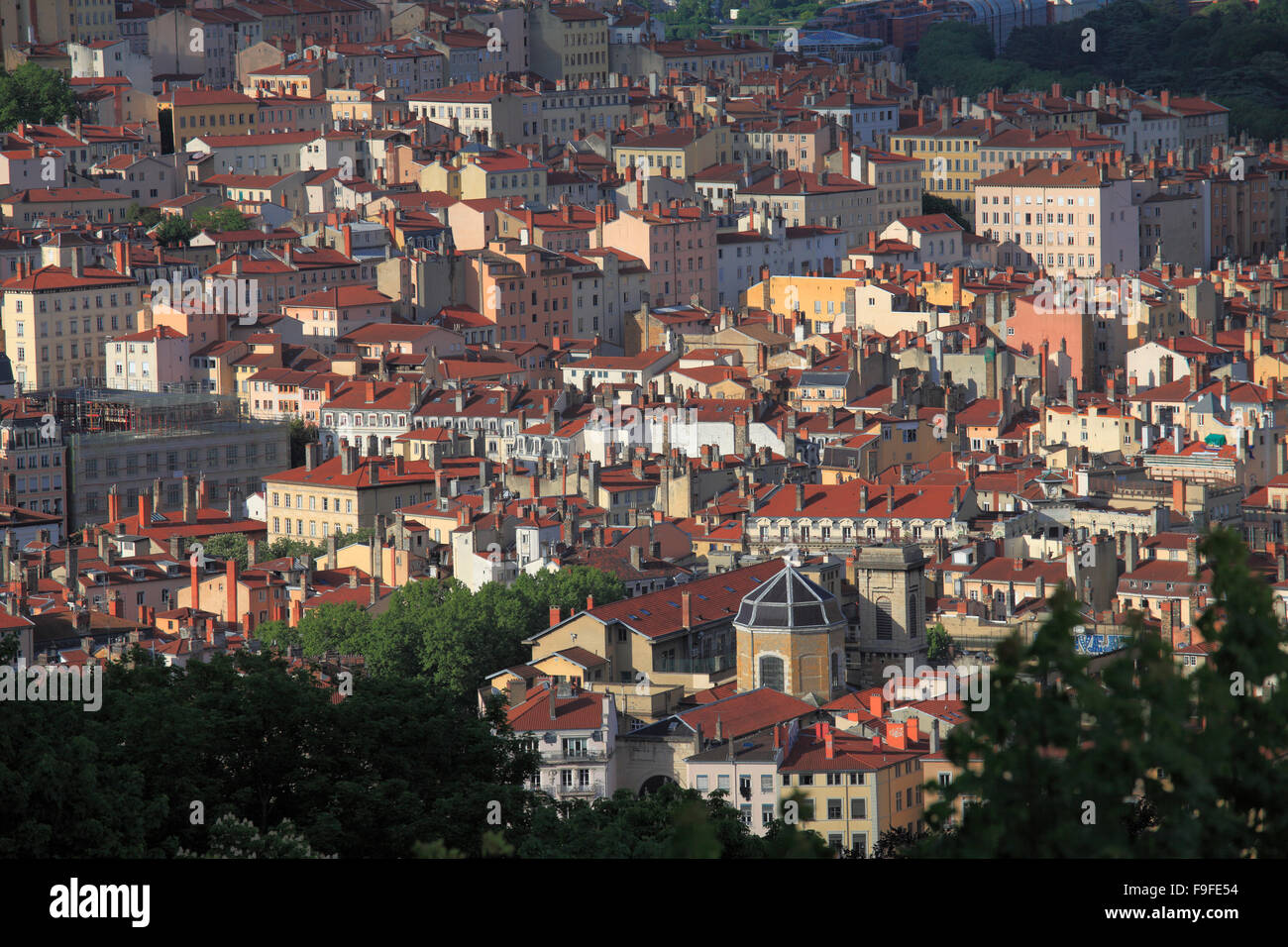 France Rhône-Alpes Lyon skyline general view panorama horizontal Stock ...