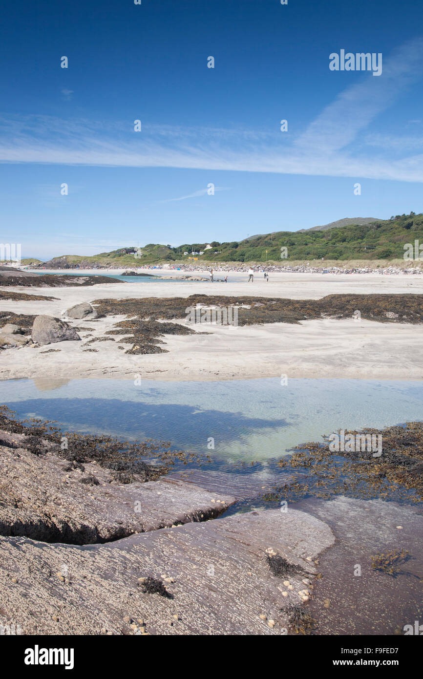 Rock Pool, Derrymore Bay Beach; Waterville; County Kerry; Ireland Stock ...