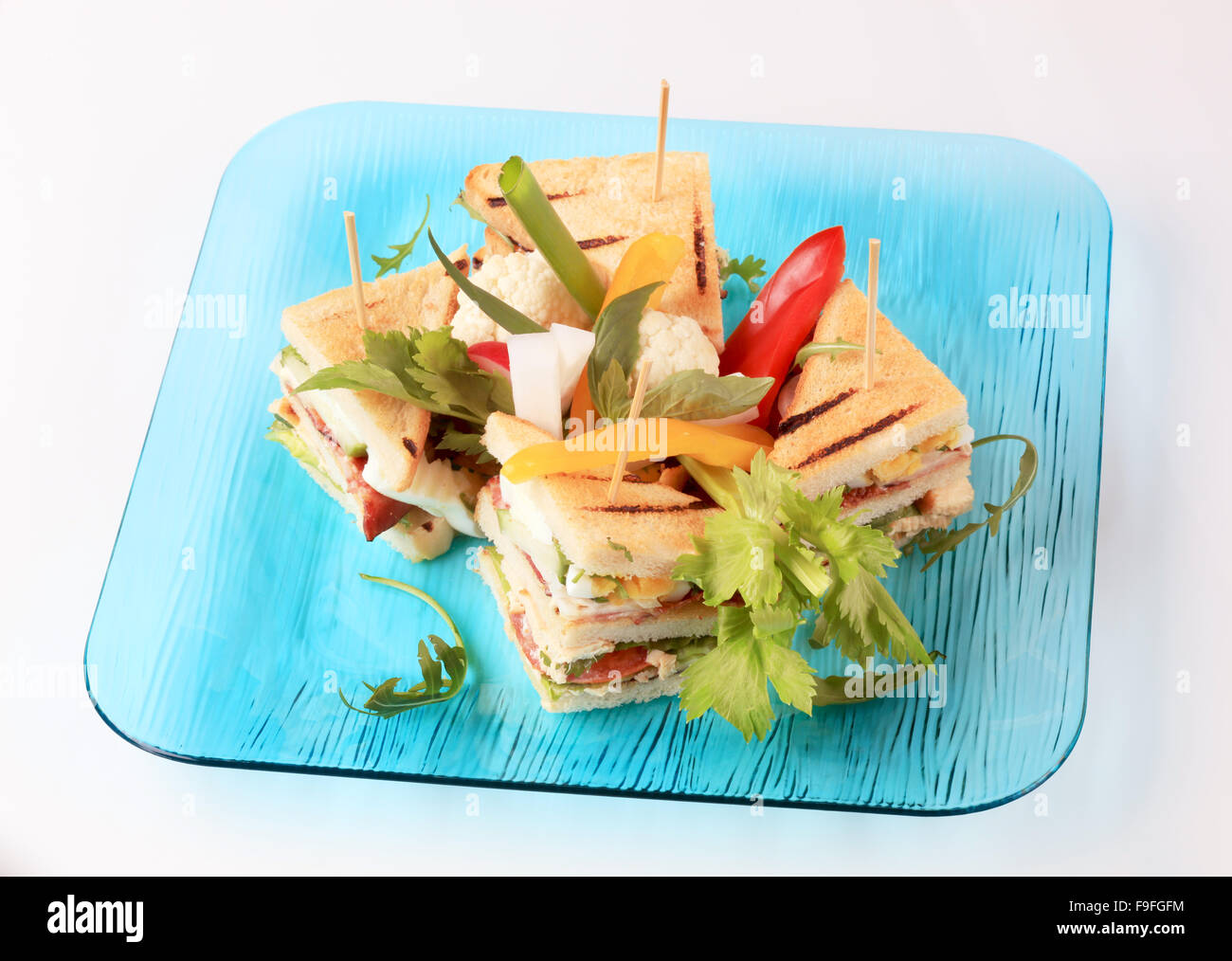 Club Sandwiches Plate High Resolution Stock Photography and Images - Alamy