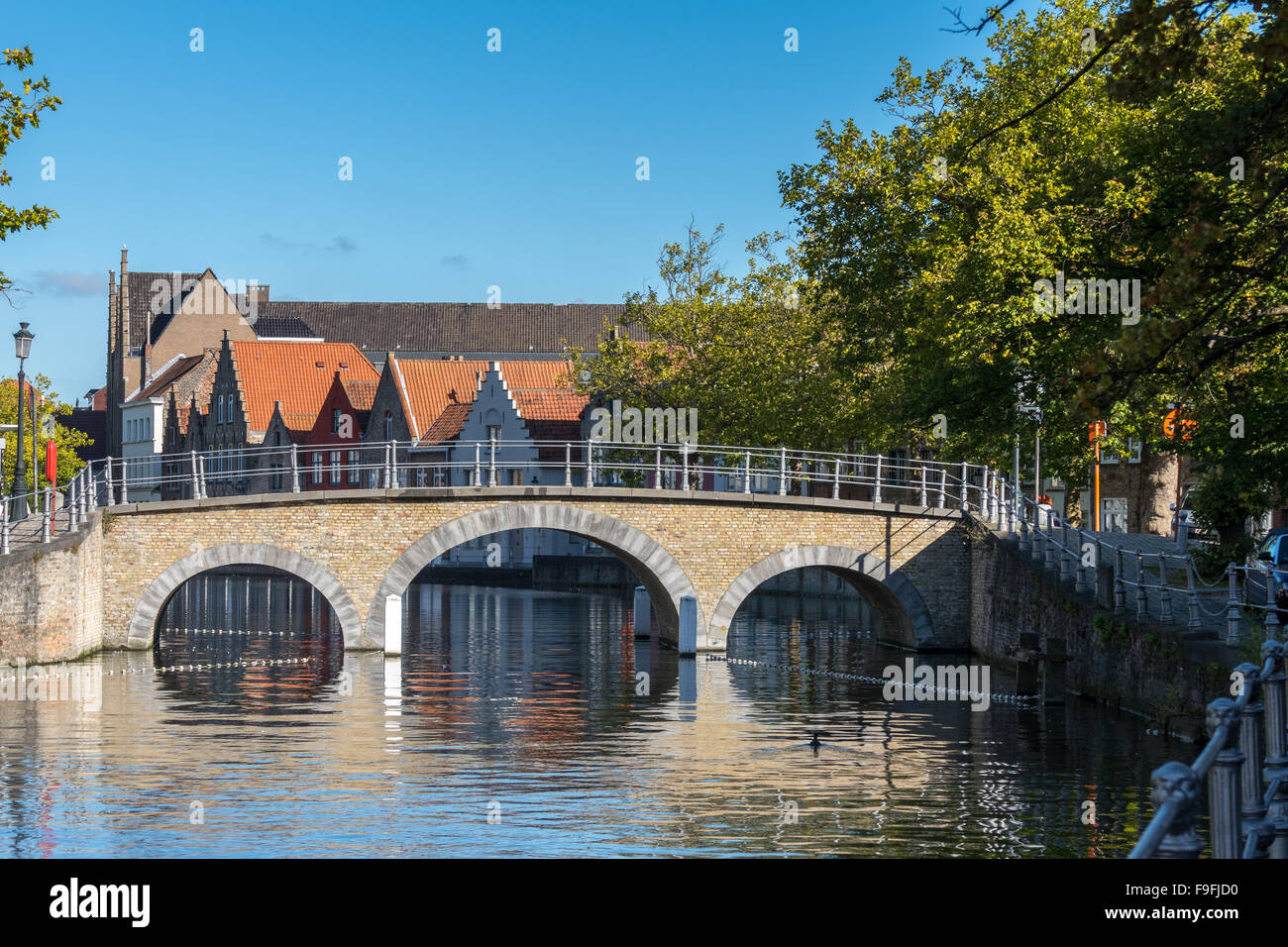 Bridge over a canal in Bruges West Flanders in Belgium Stock Photo - Alamy