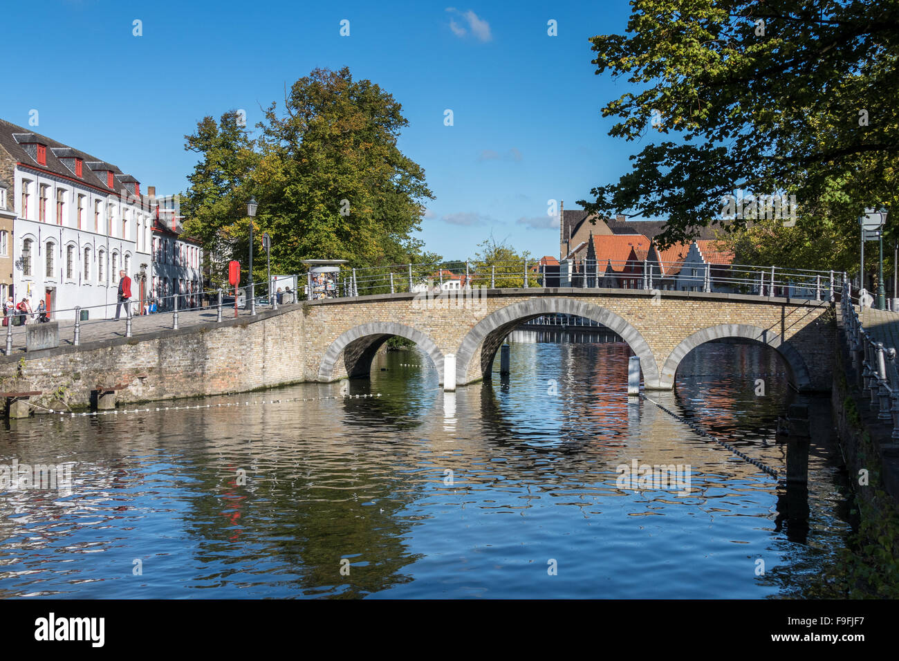 Bridge over a canal in Bruges West Flanders in Belgium Stock Photo - Alamy