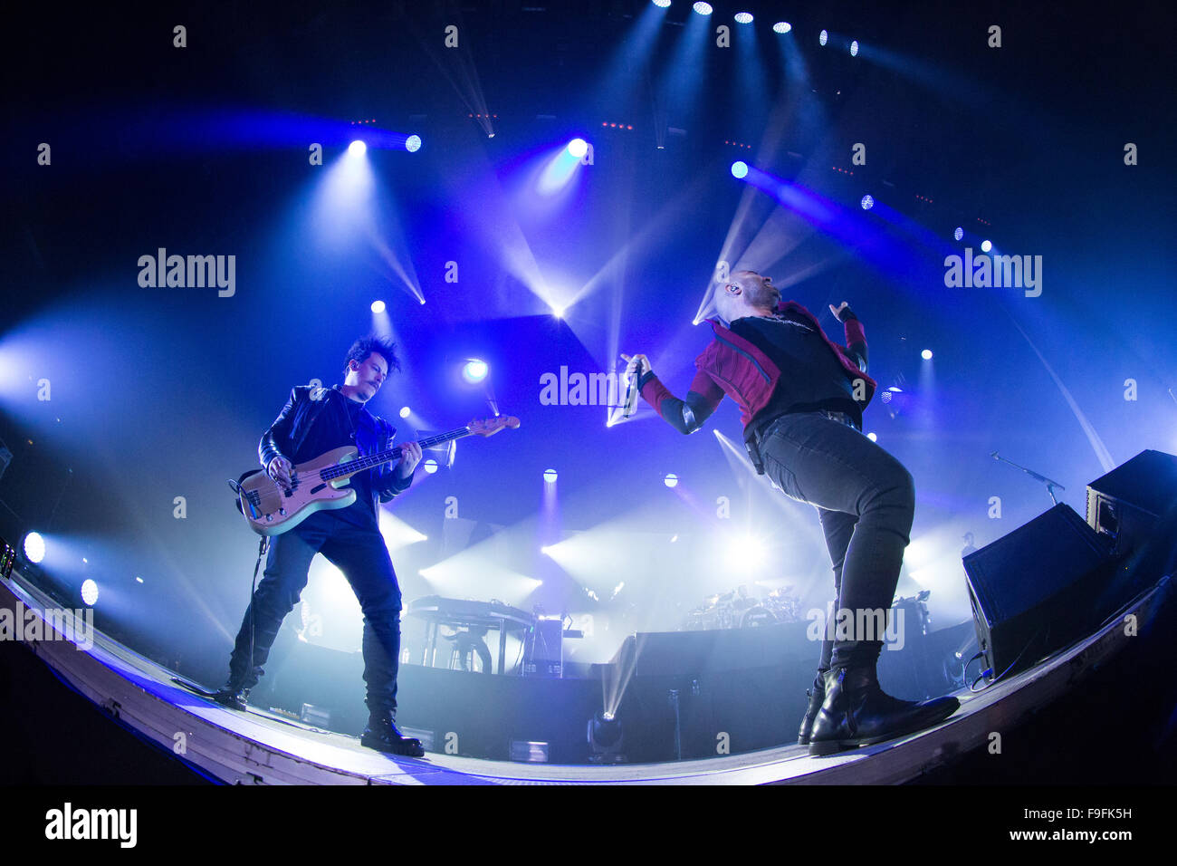 Milan Italy. 15th December 2015. The Italian pop rock band NEGRAMARO ...