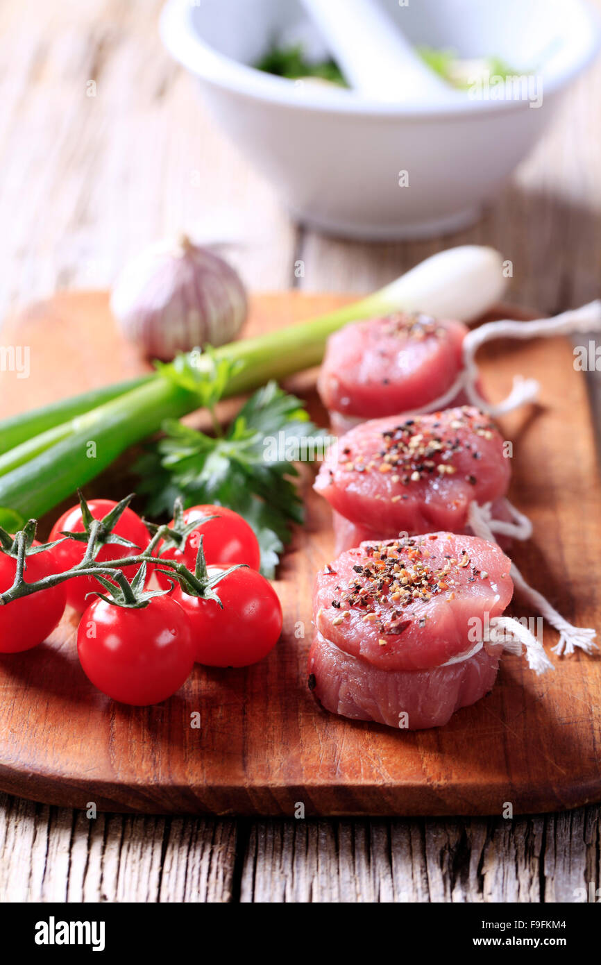 Raw pork filet mignons Stock Photo - Alamy