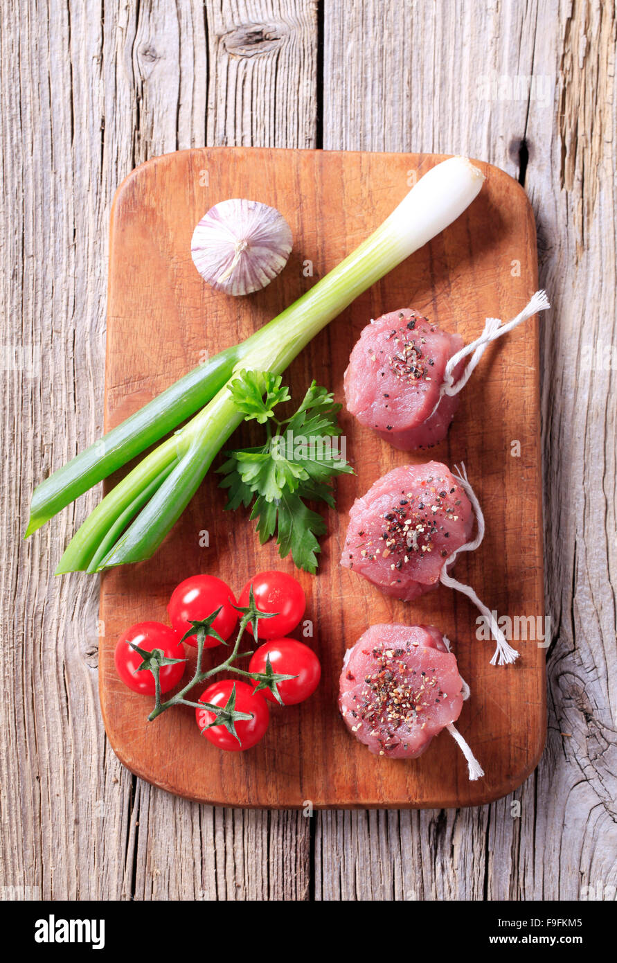 Raw pork filet mignons Stock Photo - Alamy