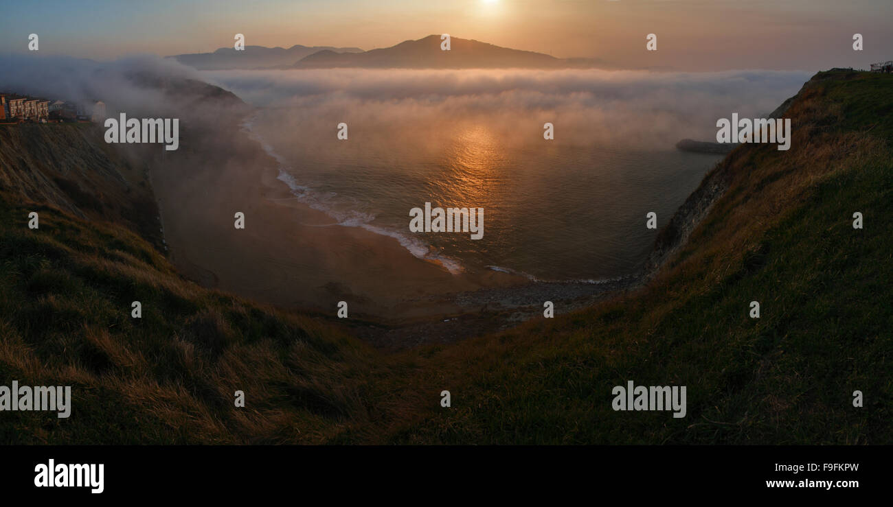 Sunset in Getxo coast, Basque Country Stock Photo - Alamy