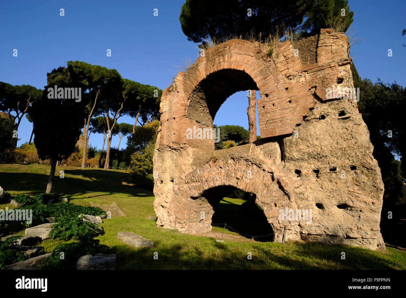 Nero aqueduct (Aqua Claudia), Palatine Hill, Rome, Italy Stock Photo ...
